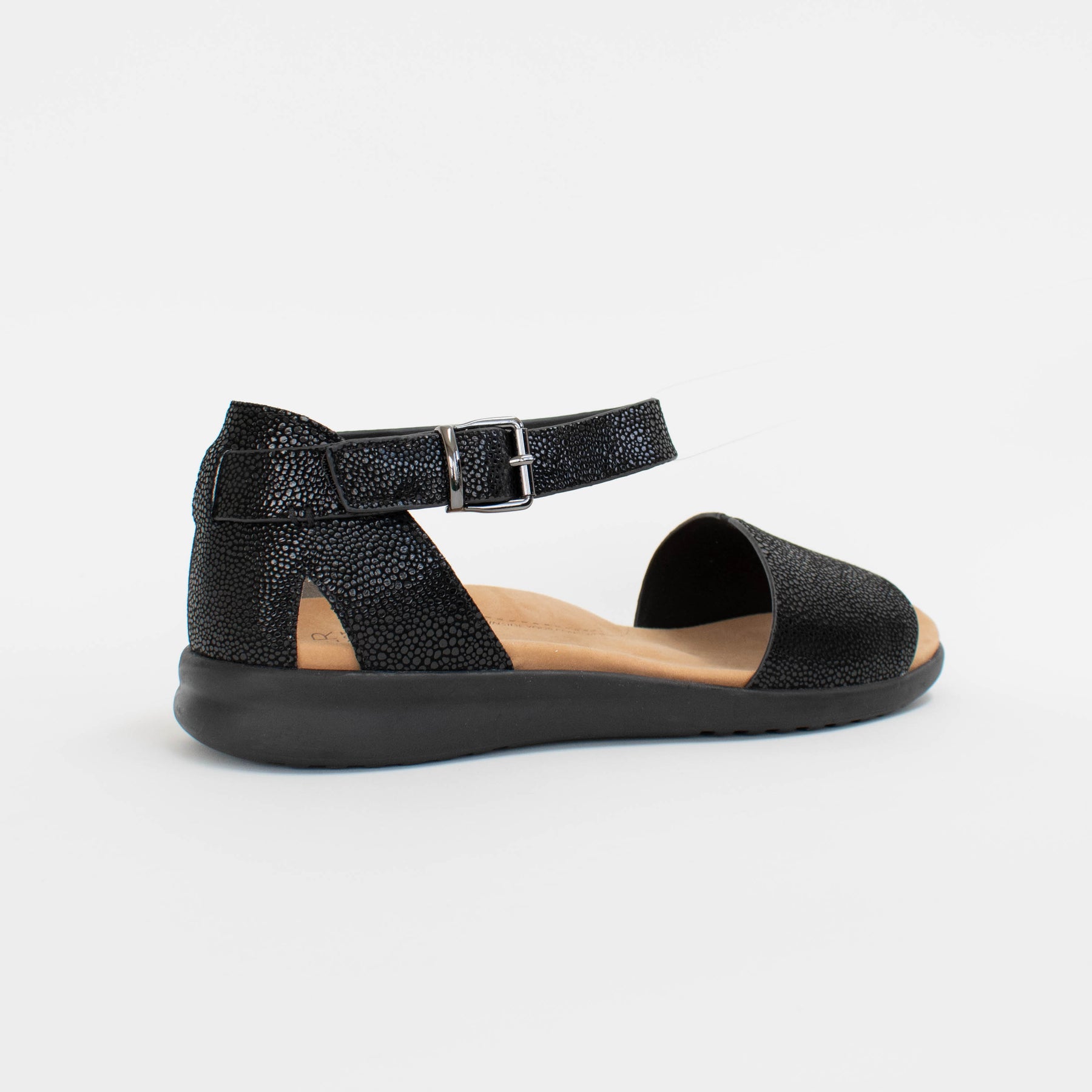 Ziera Beverly XW Black Speckle Sandal | Womens Big EU Size 42 43 44 45 ...