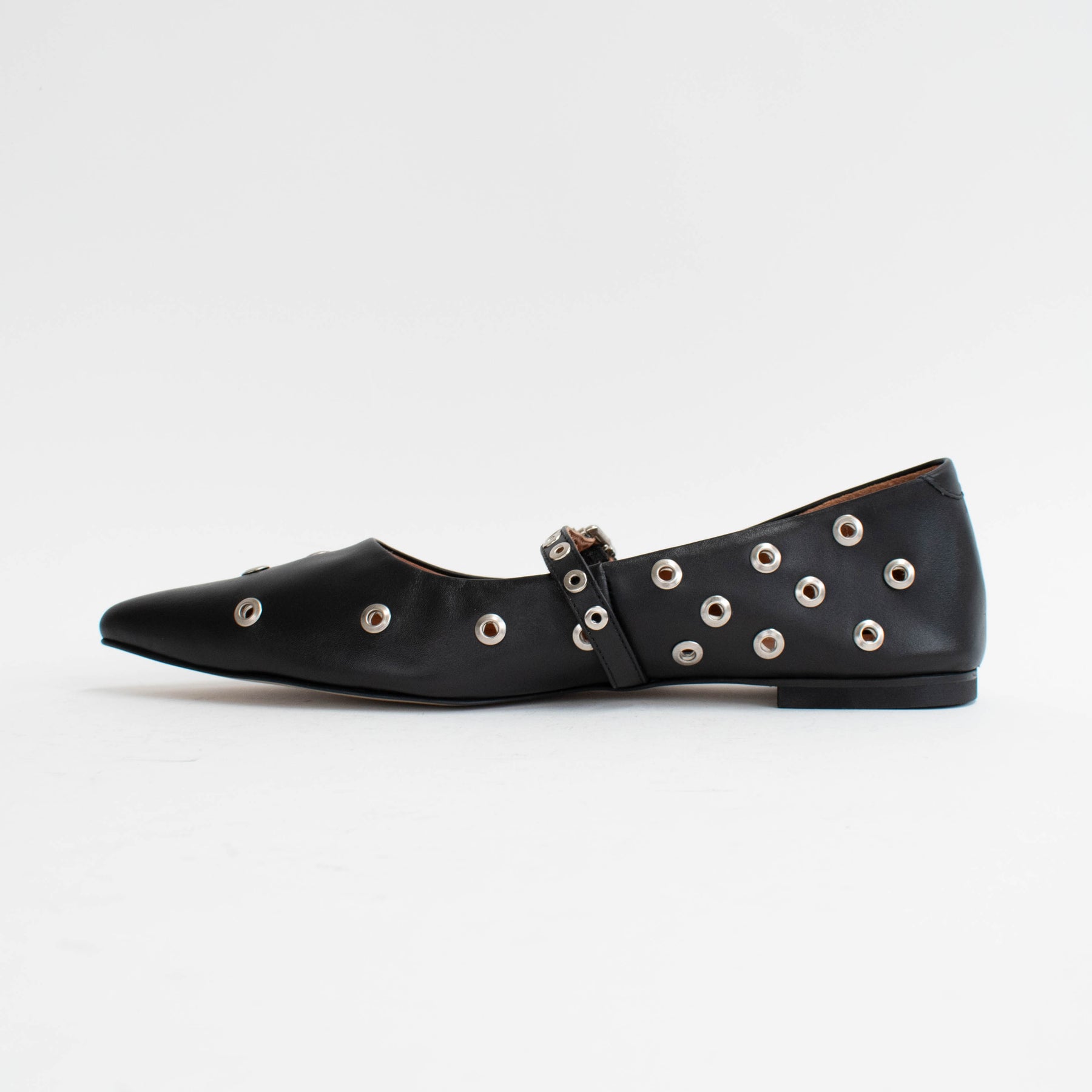 Babouche Jerny 1 Black Stud Shoes | Womens Big EU Sizes 42 43 44 45 ...