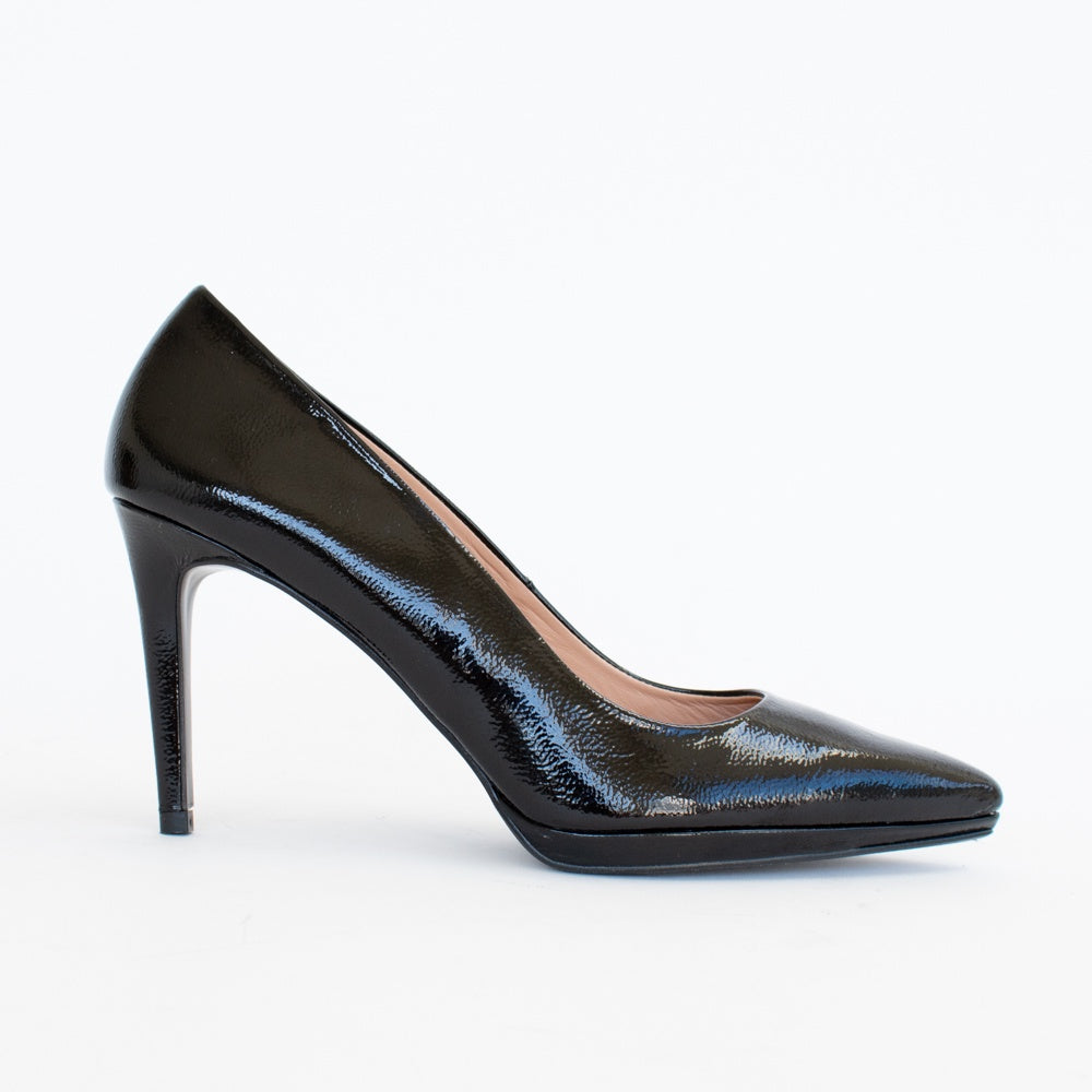 Dansi Leon Black Patent High Shoes | Womens Big EU Sizes 42 43 44 45 ...