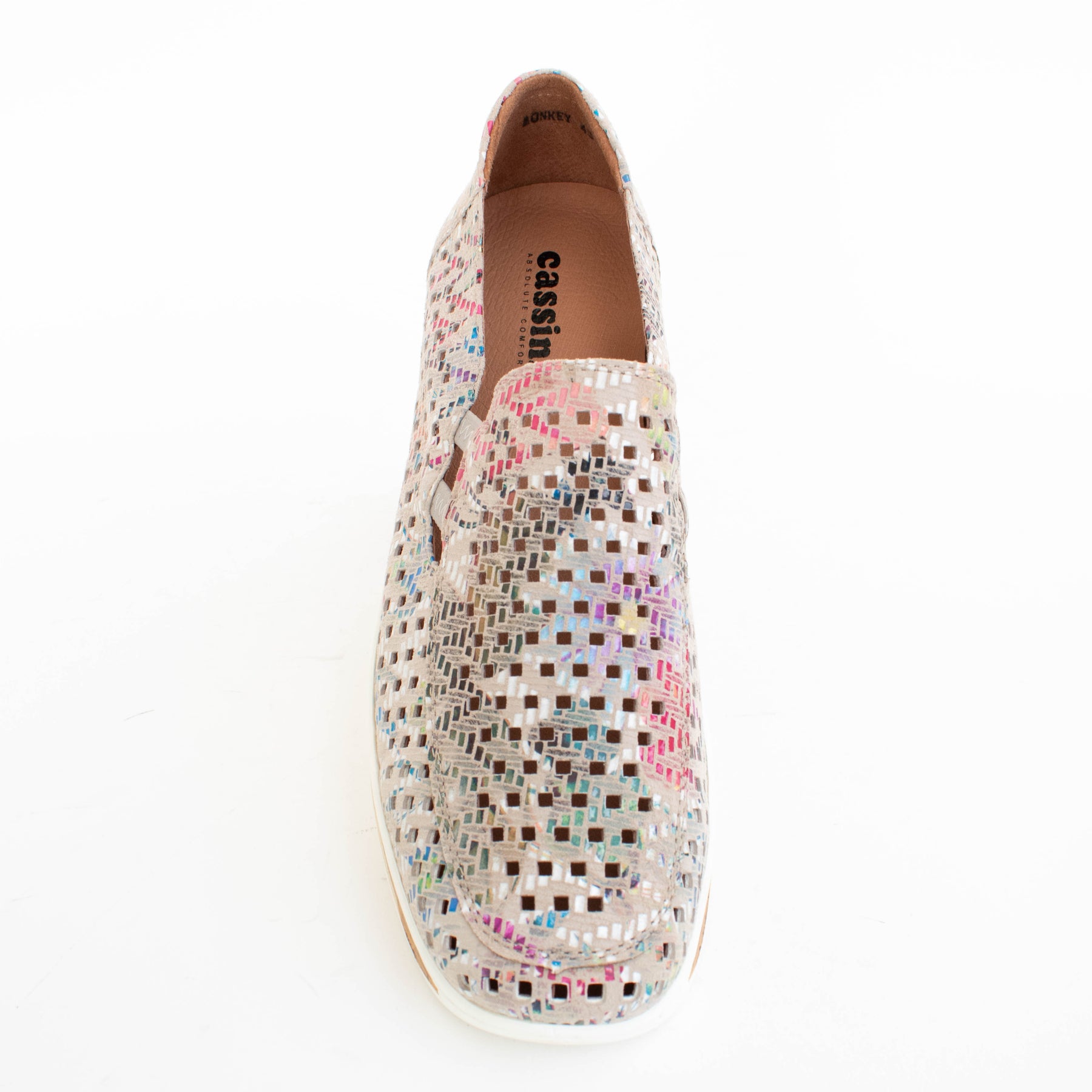 Cassini Monkey Cream Zig Zag Shoes | Womens Big EU Size 42 43 44 45 46 ...