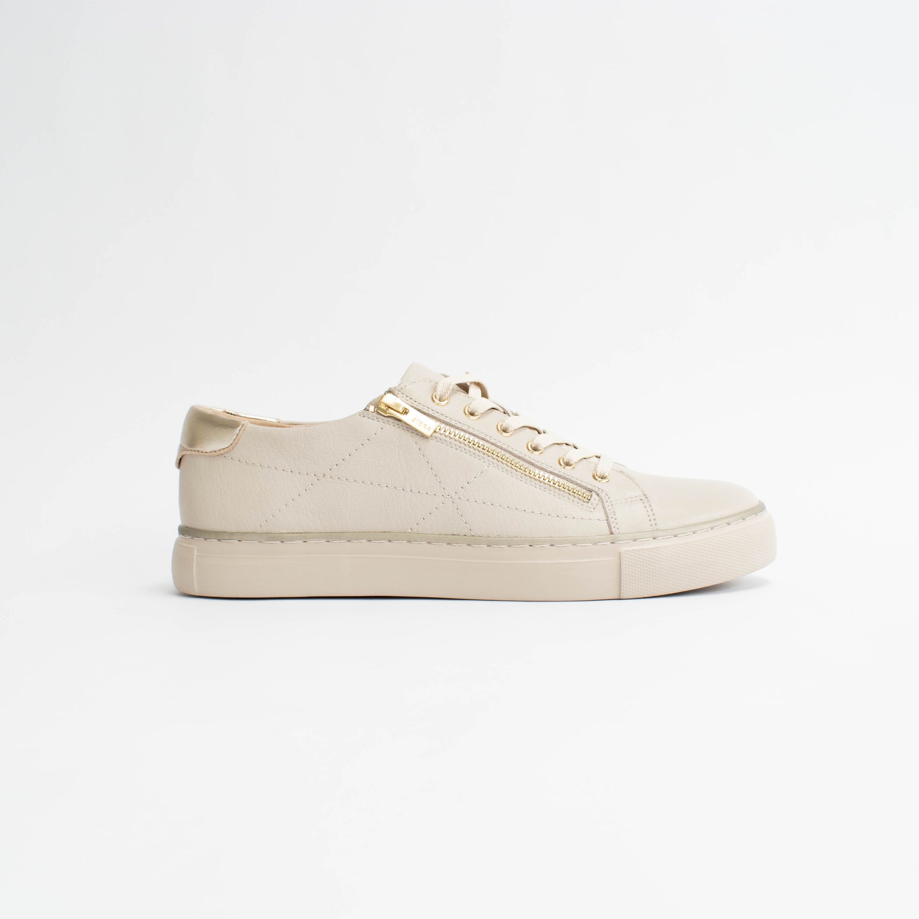 Ziera Pryor Almond Pale Gold Sneakers | Womens Big EU Sizes 42 43 44 ...