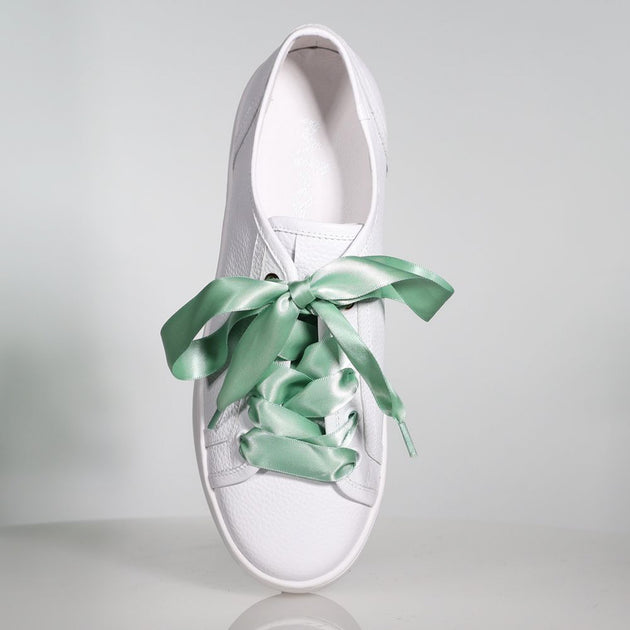 Minx Satin Laces Sage – Willow Shoes