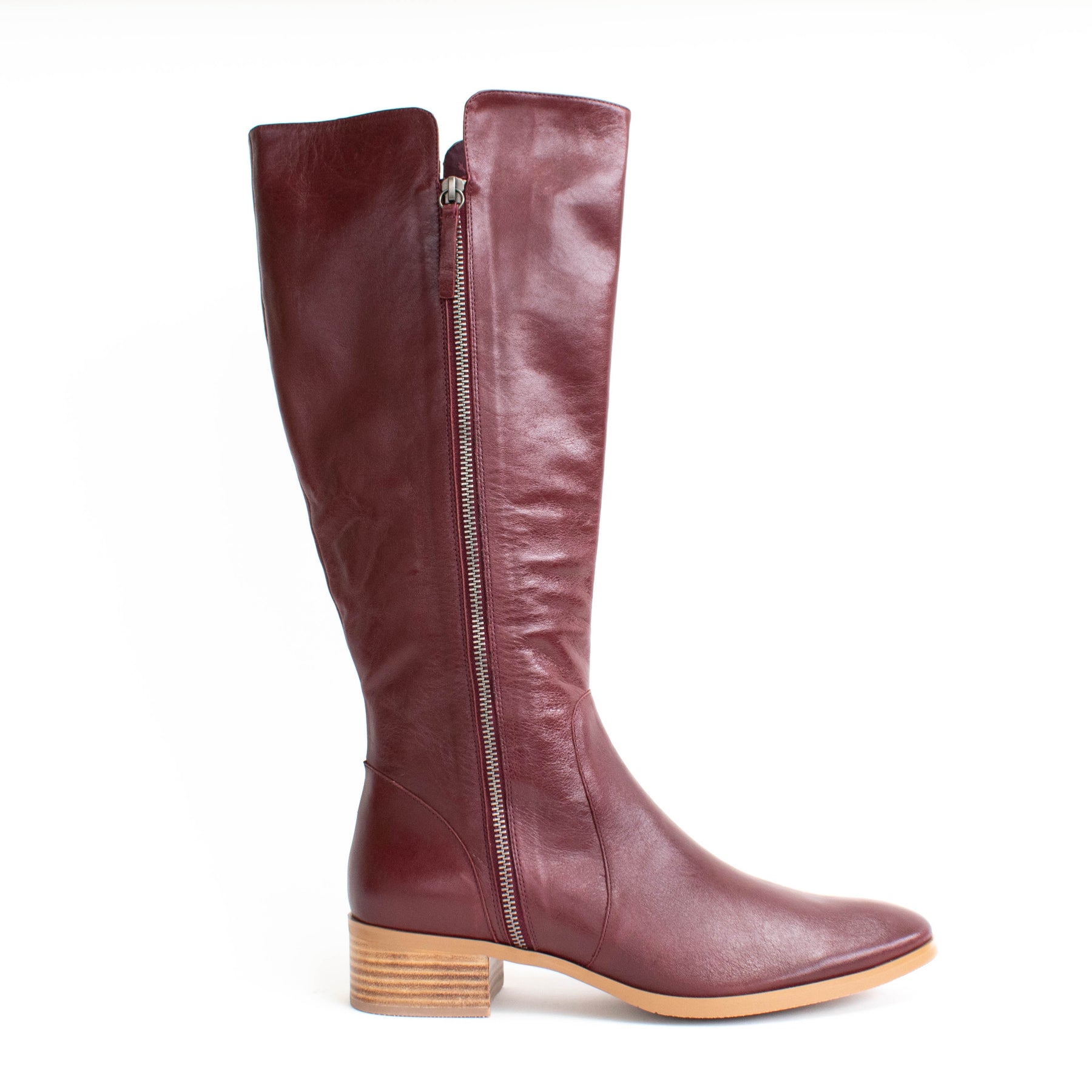 DJ Tierney Burgundy Long Boots | Womens Long EU Sizes 42 43 44 45 46 ...