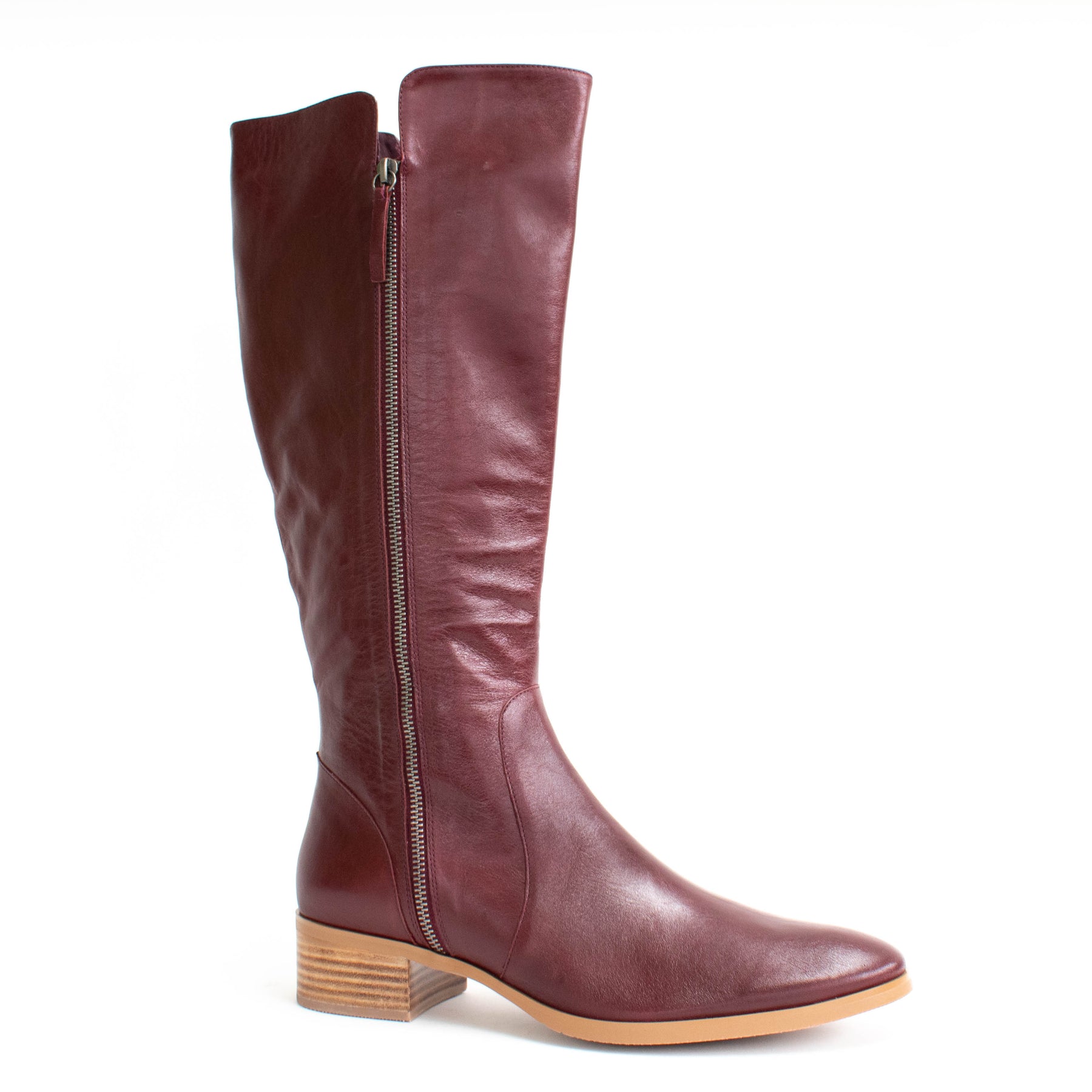 DJ Tierney Burgundy Long Boots | Womens Long EU Sizes 42 43 44 45 46 ...