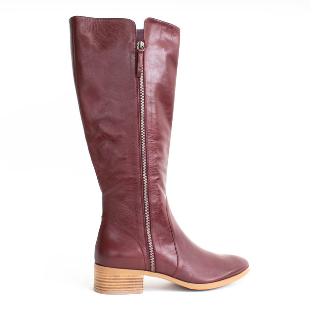 DJ Tierney Burgundy Long Boots | Womens Long EU Sizes 42 43 44 45 46 ...