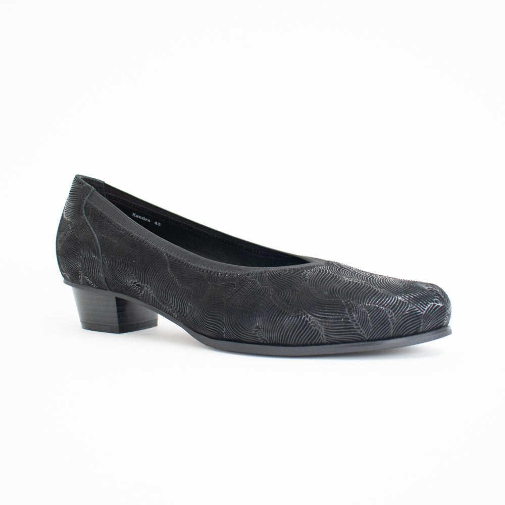 Klouds Xandra Black Pattern Shoes | Womens Big EU Sizes 42 43 44 ...