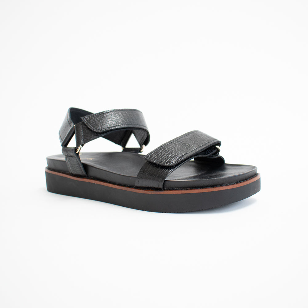 Frankie4 Zane Black Grain Sandals | Womens Big EU Sizes 10 11 12 13 ...