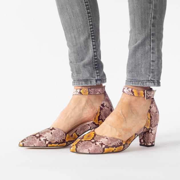 Frankie4 Antonia Mustard Python Print Shoes | Big Sizes NZ 10 11 12 13 ...