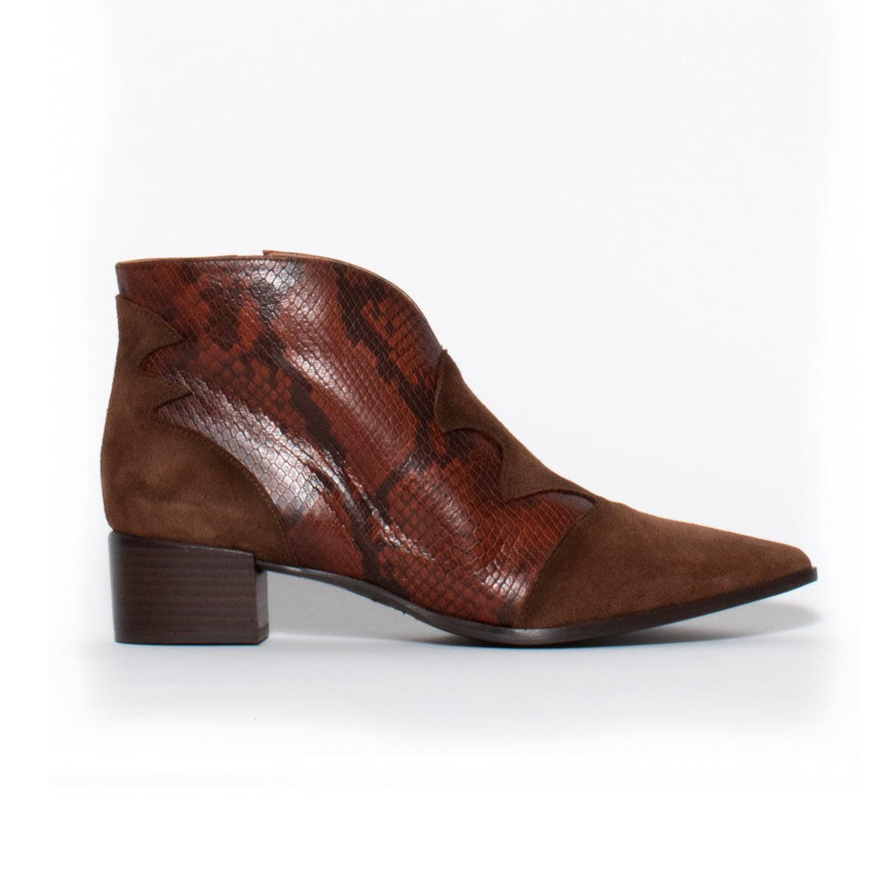 Brenda Zaro Sara Brown Combo Ankle Boots | Womens EU Sizes 42 43 44 45 ...